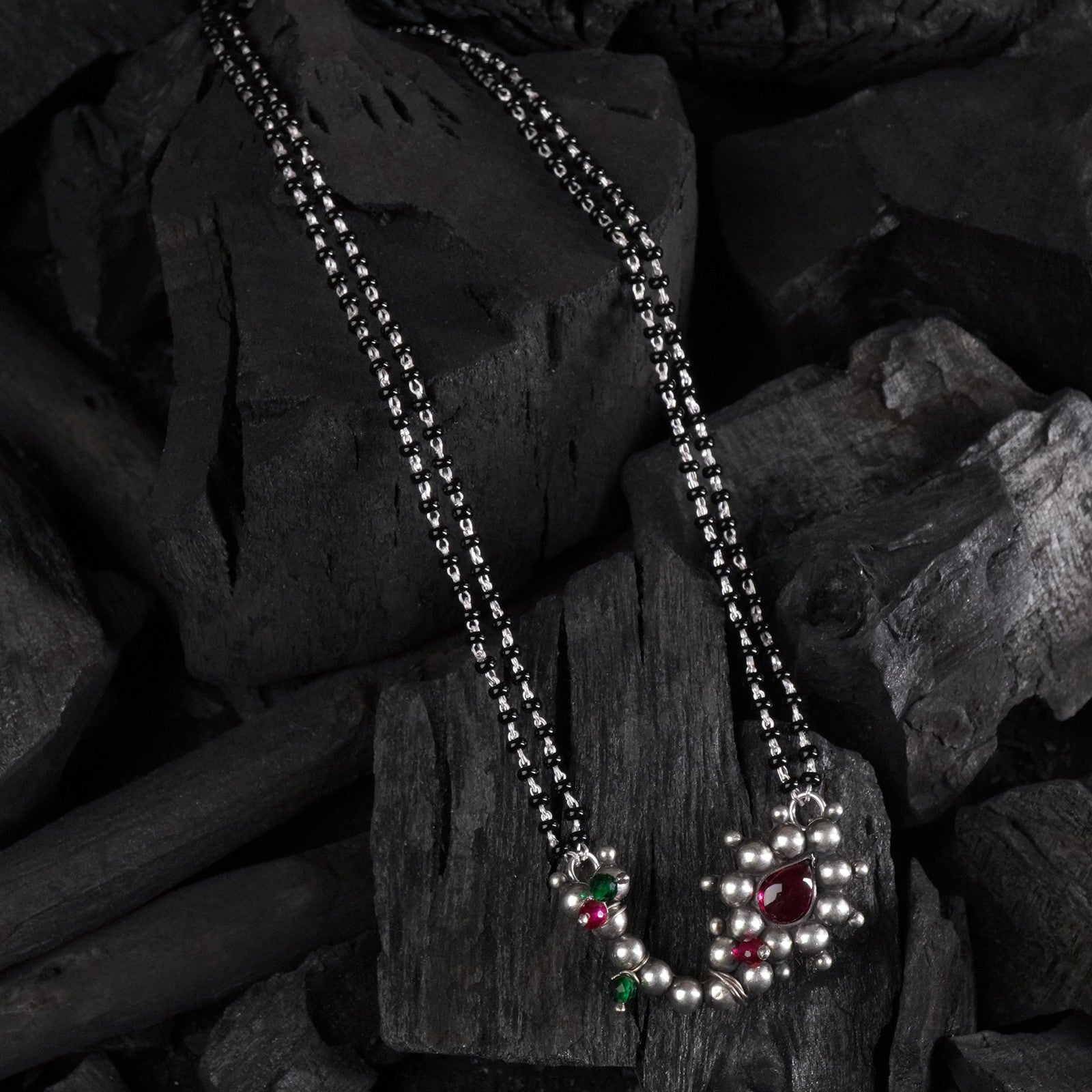 Buy online silver nath mangalsutra design. – Siddhi Silver