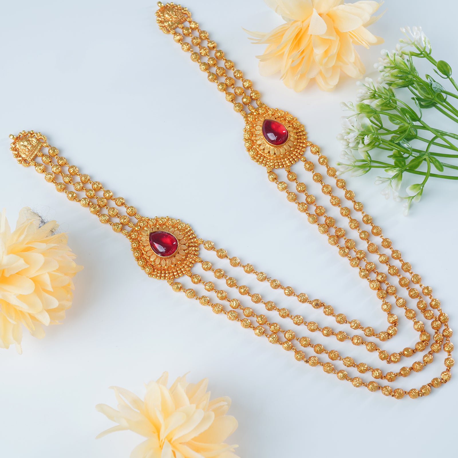Pure Silver Haar Gold Plated And Gheru Finished – Siddhi Silver